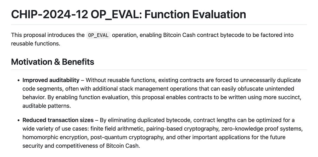 CHIP 2024-12 OP_EVAL: Function Evaluation - #42 by bitjson - Standards ...